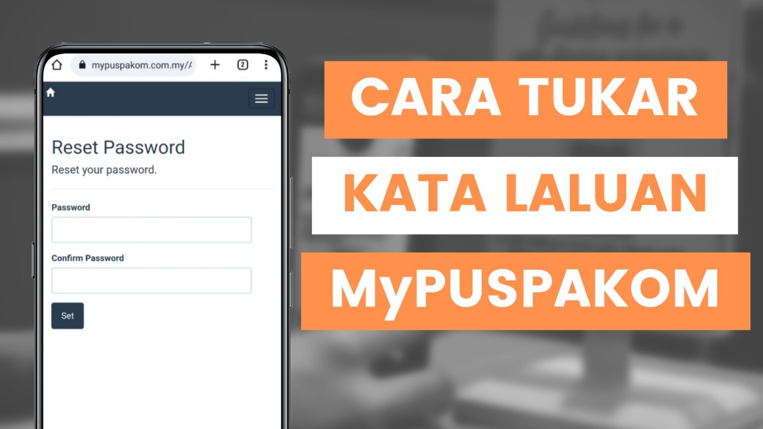 Cara Tukar Kata Laluan MyPUSPAKOM Atau Reset Password Bagi Yang Terlupa | ALI GAJET