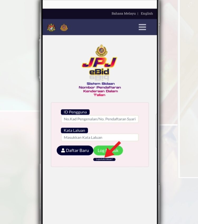Cara Tukar Kata Laluan JPJeBid Atau Reset Password Bagi Yang Terlupa | ALI GAJET