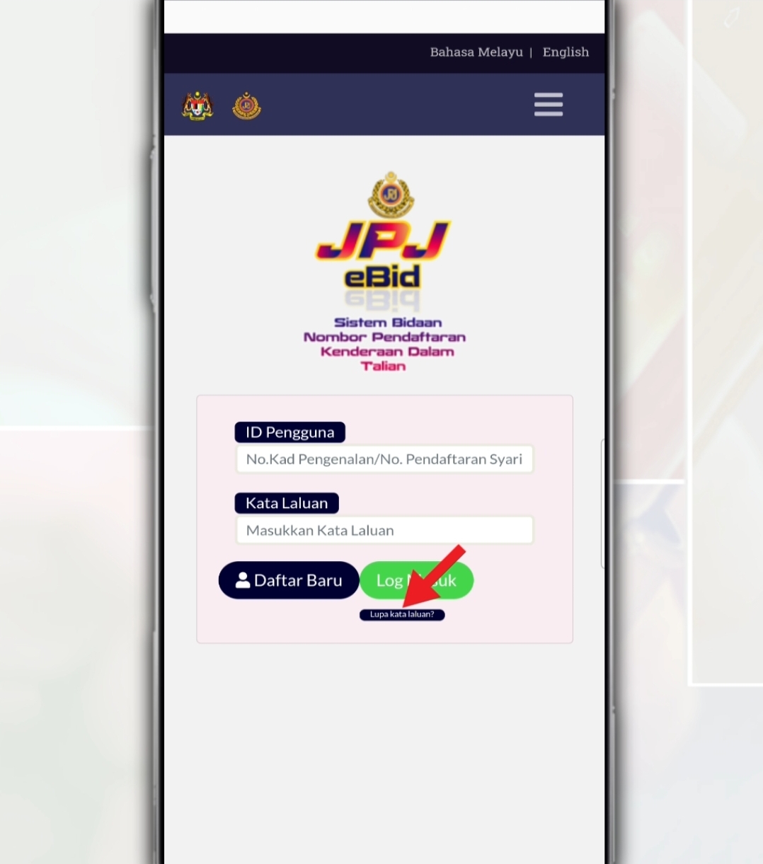 Cara Tukar Kata Laluan JPJeBid Atau Reset Password Bagi Yang Terlupa | ALI GAJET