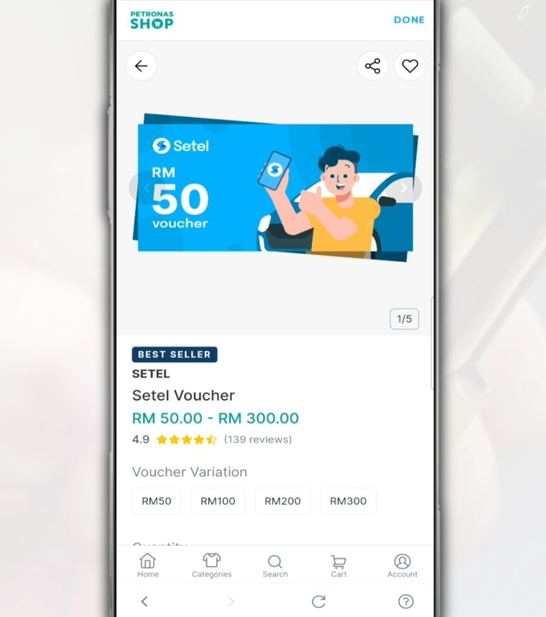 Cara Beli Baucar Setel Secara Online Atau Voucher Top Up Di Petronas ...