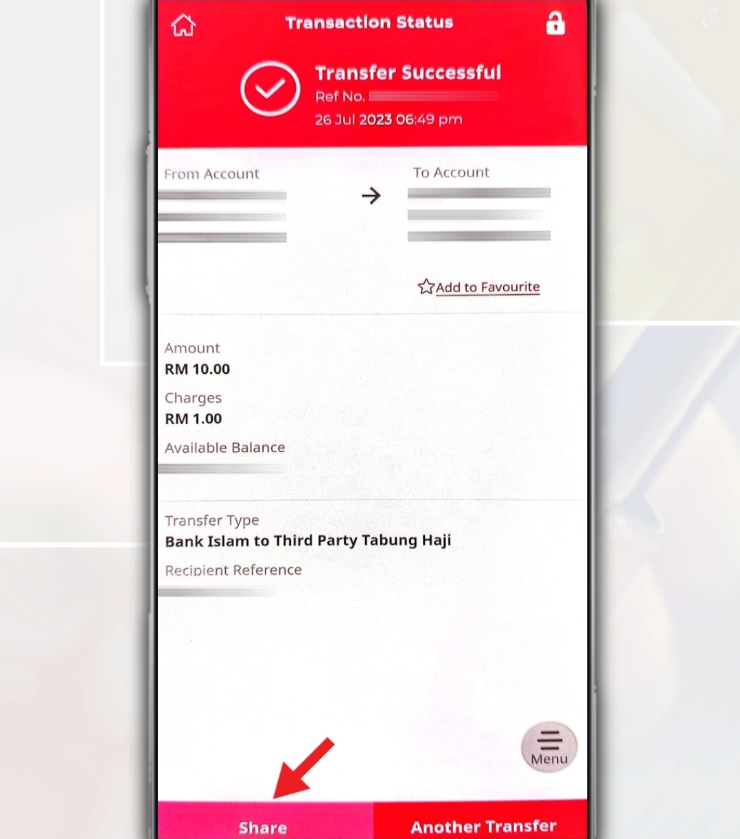Cara Pindah Atau Transfer Duit Dari Bank Islam Ke Akaun Tabung Haji Melalui App GO by Bank Islam ...