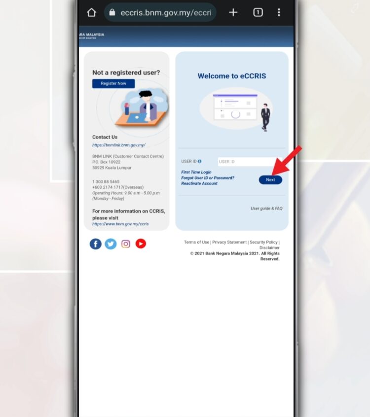 Cara Log Masuk Akaun eCCRIS Di eccris.bnm.gov.my Untuk Semak Laporan ...
