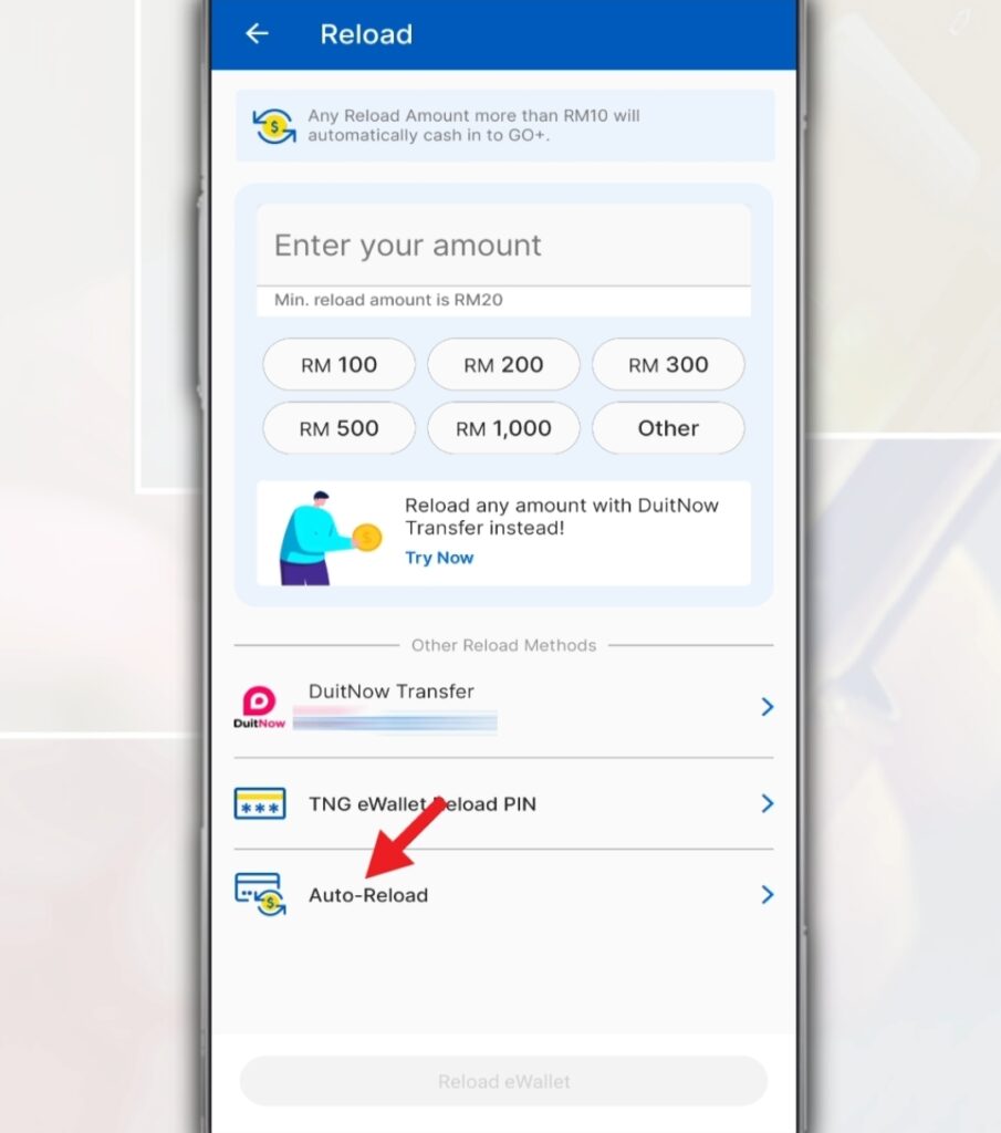 Cara Nyahaktif Fungsi Auto Reload Touch ‘n Go eWallet | ALI GAJET